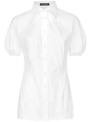 Dolce & Gabbana Short Puff-sleeves Shirt