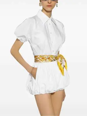 Dolce & Gabbana Short Puff-sleeves Shirt