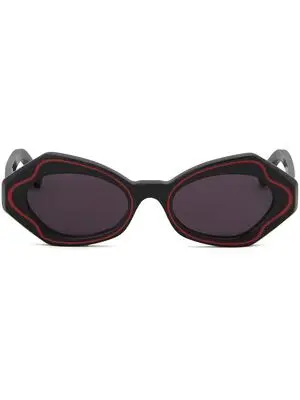 Marni Geometric Frame Sunglasses - Black