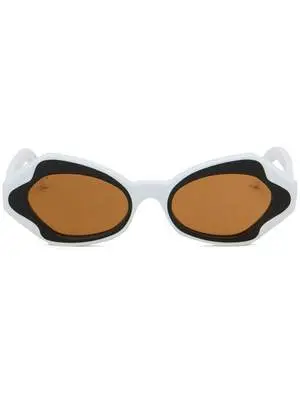 Marni Geometric Frame Sunglasses - White