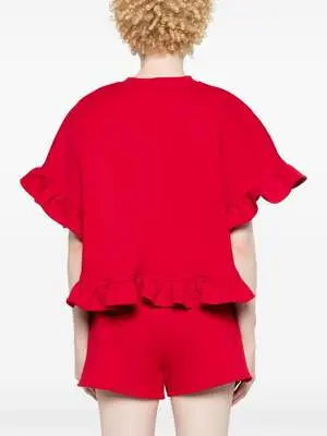 IOANA CIOLACU Peony Ruffled Jersey Top