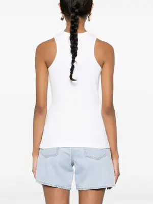 IOANA CIOLACU Dove Ribbed Tank Top - White