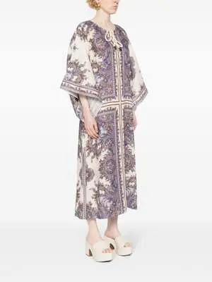 Zimmermann Ottie Linen Kaftan Dress - Neutrals