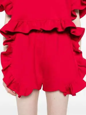 IOANA CIOLACU Peony Jersey Shorts - Red