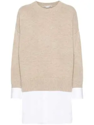 Stella McCartney Layered-effect Jumper - Neutrals