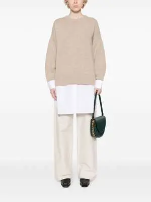 Stella McCartney Layered-effect Jumper - Neutrals