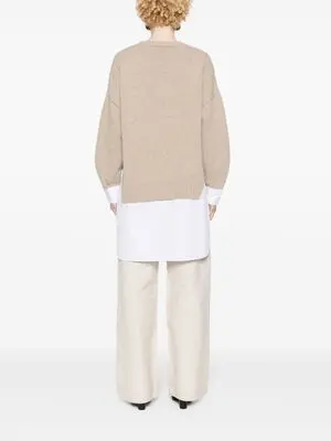 Stella McCartney Layered-effect Jumper - Neutrals