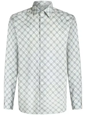 Etro Micro-paisley Check Shirt - White