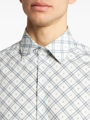 Etro Micro-paisley Check Shirt - White