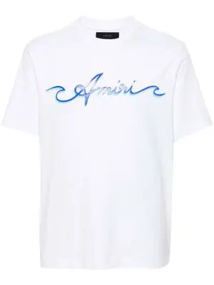 Amiri Logo-print Cotton T-shirt - White