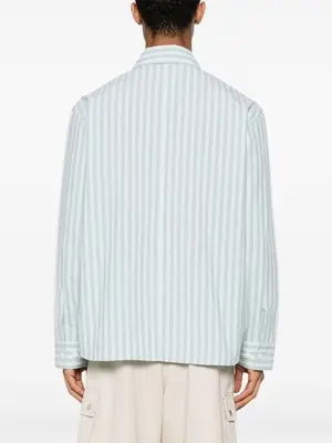 Maison Kitsuné Striped Cotton Shirt - Blue