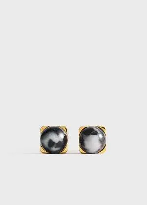TOTEME Jasper Stud Earrings - Black,off White