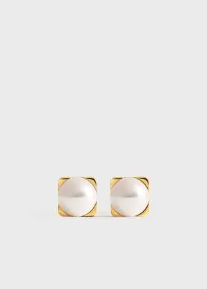 TOTEME Faux Pearl Stud Earrings - White