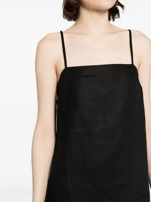 REFORMATION Aubree Linen Minidress - Black