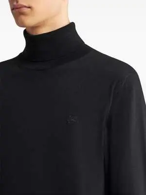 Etro Pegaso-appliqué Wool Jumper - Black