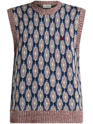 Etro Pegaso-appliqué Jacquard-pattern Waistcoat