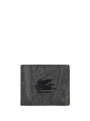 Etro Paisley-print Cotton-blend Wallet - Black