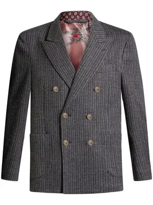 Etro Striped Double-breasted Blazer