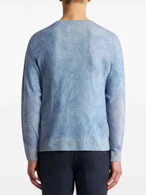 Etro Paisley Intarsia-knit Jumper - Blue