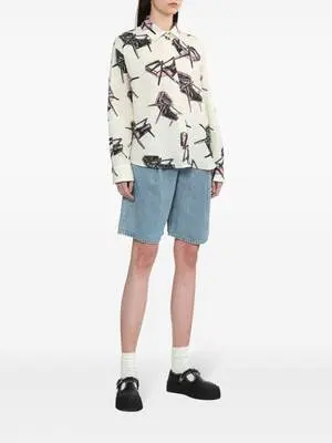 AGOLDE Ellis Wide-leg Shorts - Blue