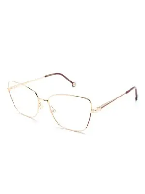 Carolina Herrera Stainless Steel Butterfly Eyeglasses