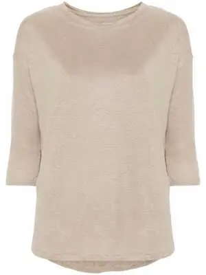 Majestic Filatures Linen-blend T-shirt - Neutrals