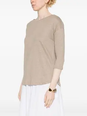 Majestic Filatures Linen-blend T-shirt - Neutrals