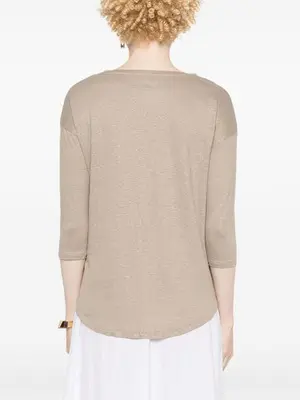Majestic Filatures Linen-blend T-shirt - Neutrals