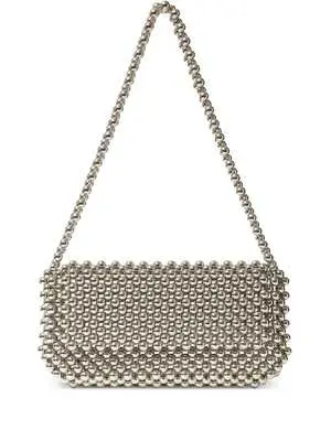 0711 TBILISI Clover Beaded Shoulder Bag - Silver