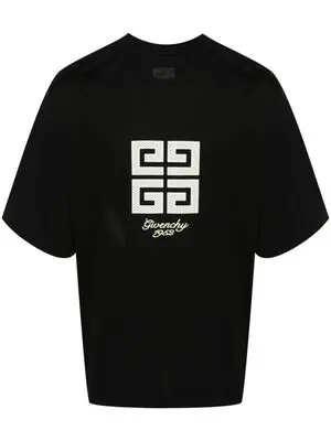 Givenchy 4g-motif Cotton T-shirt - Black