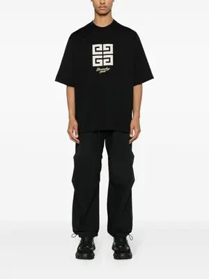 Givenchy 4g-motif Cotton T-shirt - Black