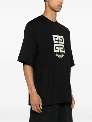 Givenchy 4g-motif Cotton T-shirt - Black