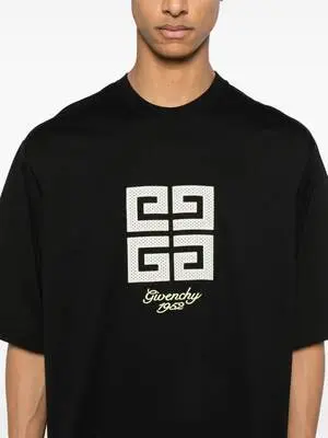 Givenchy 4g-motif Cotton T-shirt - Black