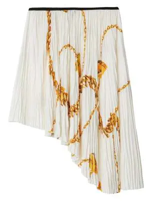 Burberry Chain-print Asymmetric Skirt