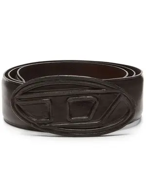 DIESEL® B-1dr Scratch Leather Belt - Brown