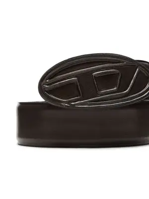 DIESEL® B-1dr Scratch Leather Belt - Brown