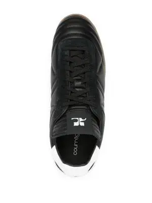 COURREGES Club 02 Leather Sneakers - Black