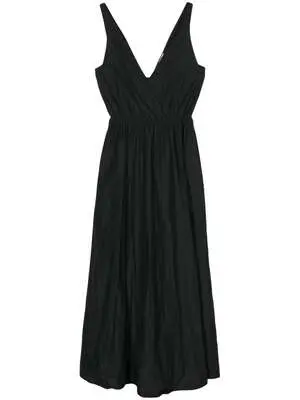 FORTE_FORTE V-neck Taffeta Maxi Dress