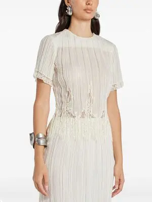 Zimmermann Lace Detail Sheer Top