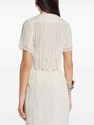 Zimmermann Lace Detail Sheer Top