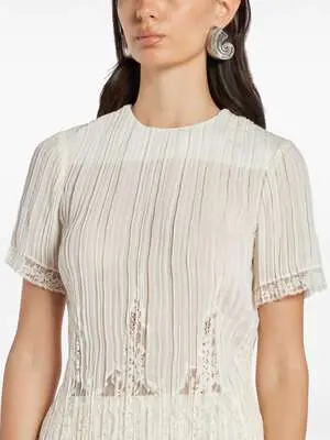 Zimmermann Lace Detail Sheer Top