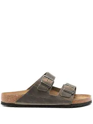 BIRKENSTOCK Arizona Leather Sandals - Brown