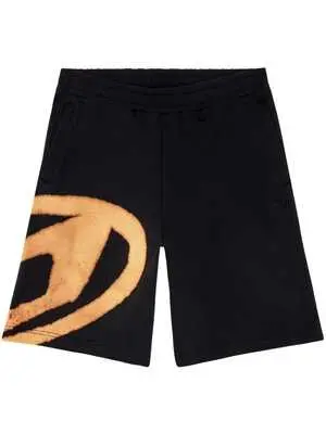 DIESEL Cotton Track Shorts - Black