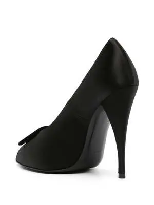 Saint Laurent 115mm Peep-toe Satin Pumps