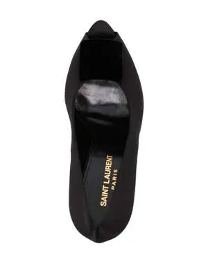 Saint Laurent 115mm Peep-toe Satin Pumps