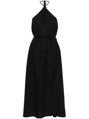 BASERANGE Ligo Silk Midi Dress - Black