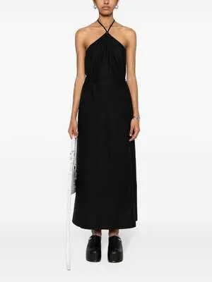 BASERANGE Ligo Silk Midi Dress - Black