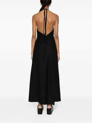 BASERANGE Ligo Silk Midi Dress - Black