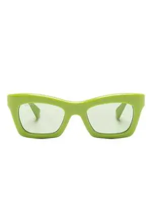 Gucci Rectangle-frame Sunglasses - Green