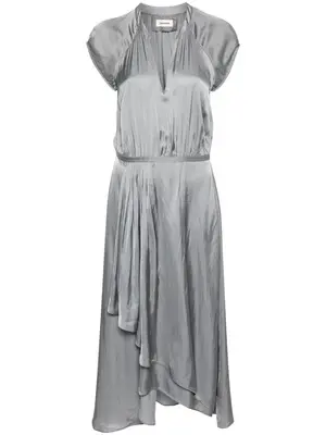 Zadig&Voltaire Randall Satin Midi Dress - Grey